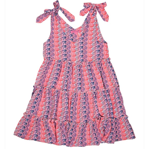 Simply Southern | Dresses | Tropical Shell Scallop Gathered Tiered ...